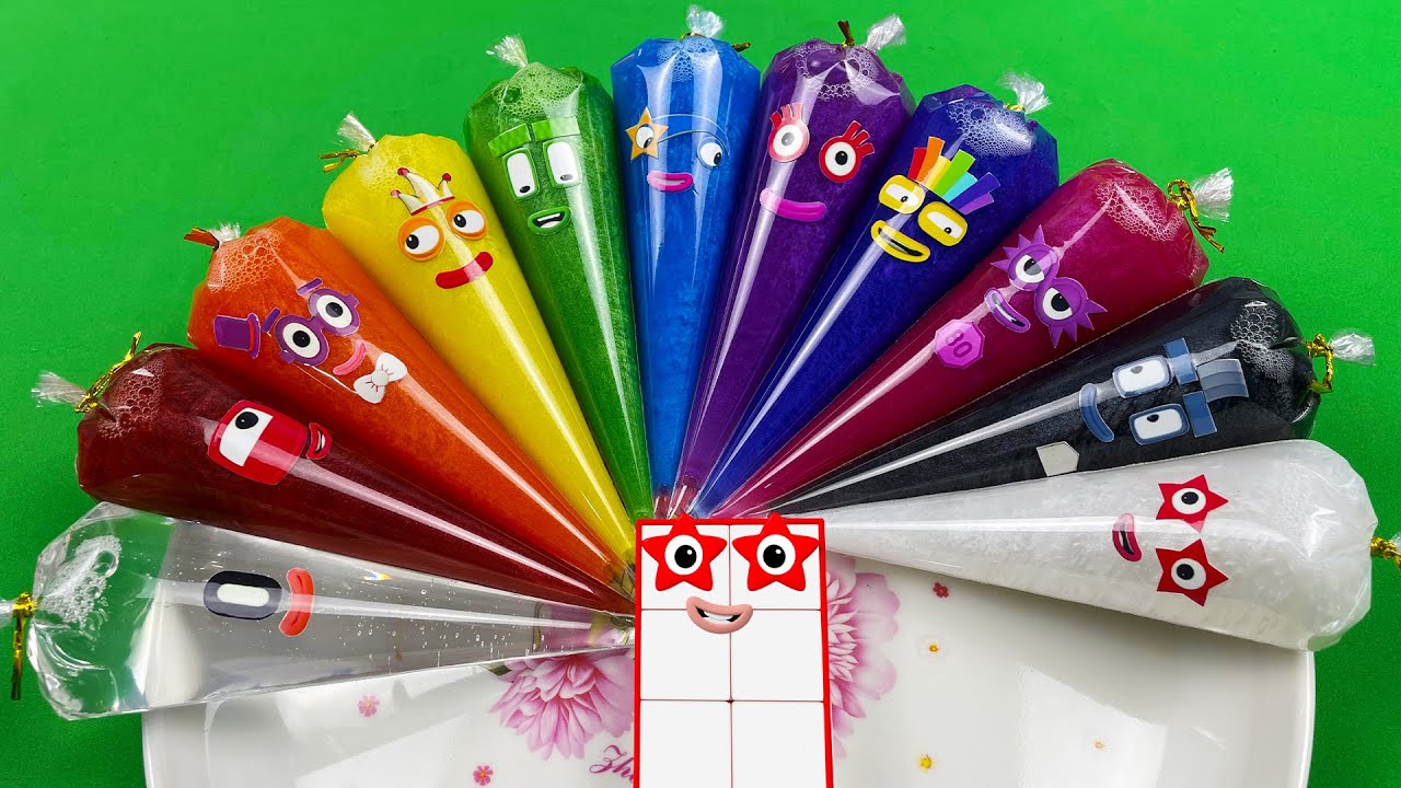 Numberblocks – Looking and Making Slime with Piping Bags! Satisfying ...