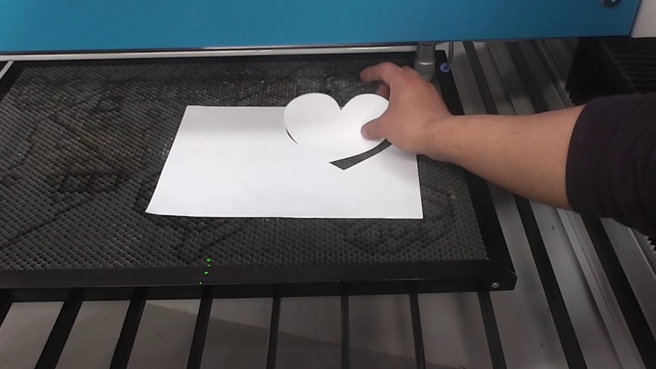 CO2 cutting machine paper - YouTube