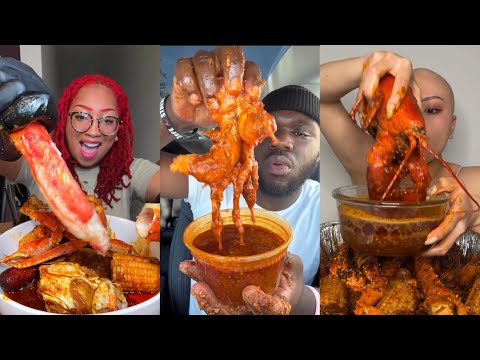 Tiktok Mukbang Compilation | Seafood Boil Mukbang Compilation | Crab,Shrimp, Lobster &More! #seafood