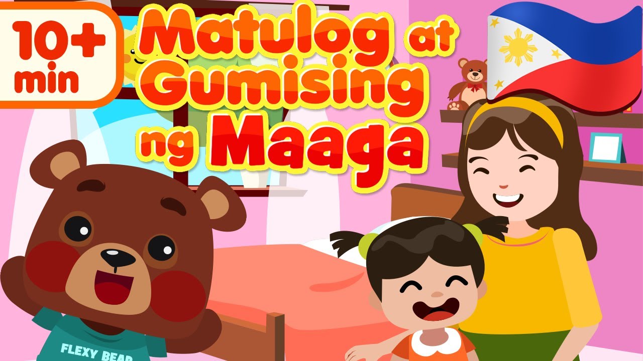 Matulog at Gumising ng Maaga | Flexy Bear Original Pambata Compilation ...