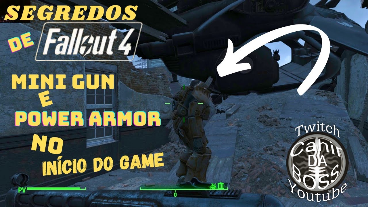 segredos de fallout 4 Mini GUN e Power armour inicio do game - YouTube