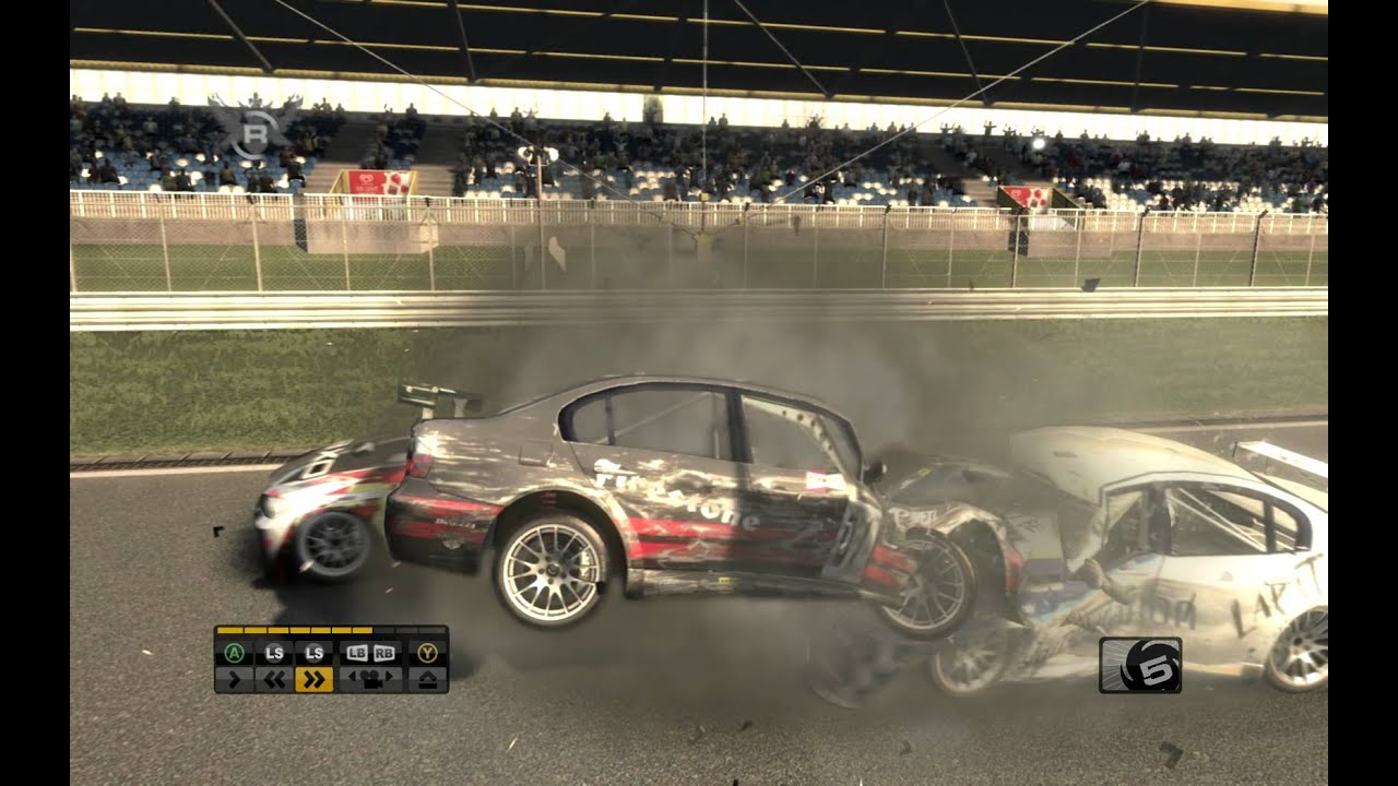 Race Driver: Grid - Slow motion crash - YouTube