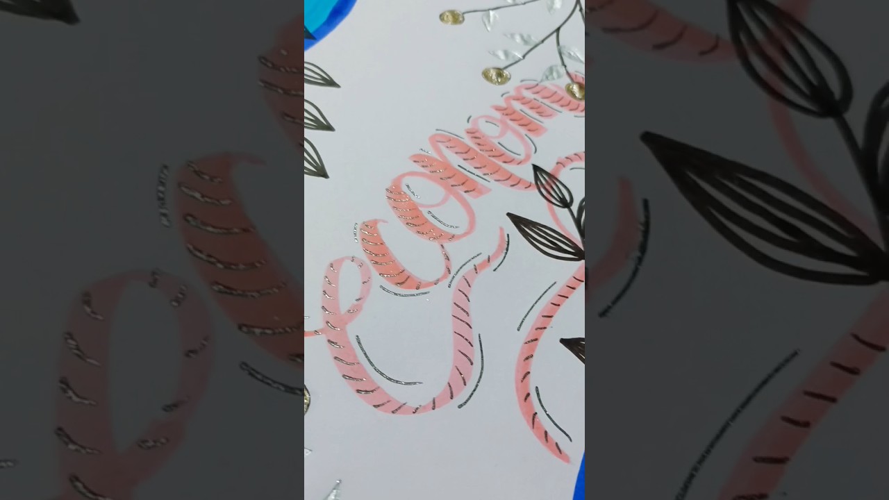 Gold Flower Silver Leaf 🔥 Economics Calligraphy Lettering artwork # ...