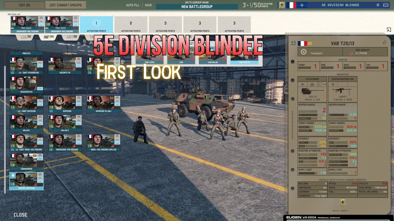 WARNO | 5e Division Blindee First Look - YouTube