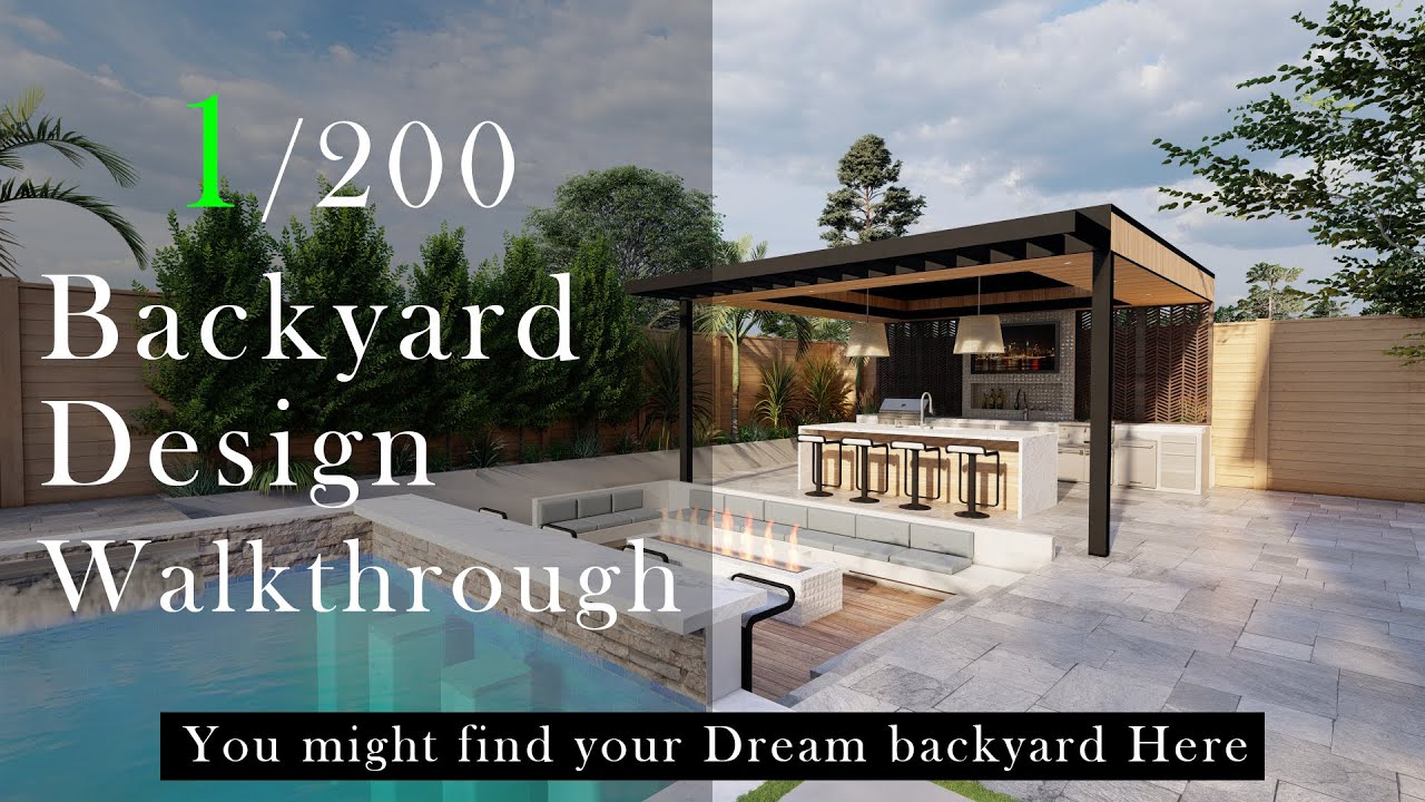 1 of 200 Modern Backyard Design Walkthrough 🌿 Find your Dream Backyard ...