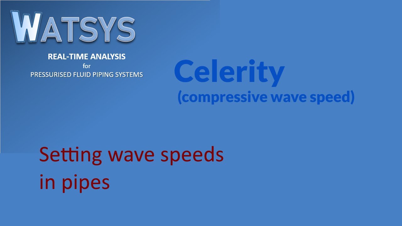Setting wave speed in pipes - YouTube