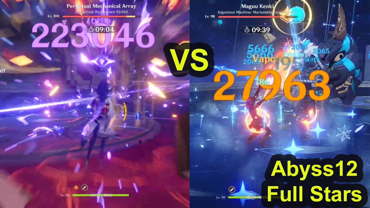 Diluc & Raiden Shogun Spiral Abyss Floor 12 9 Stars Genshin Impact ...