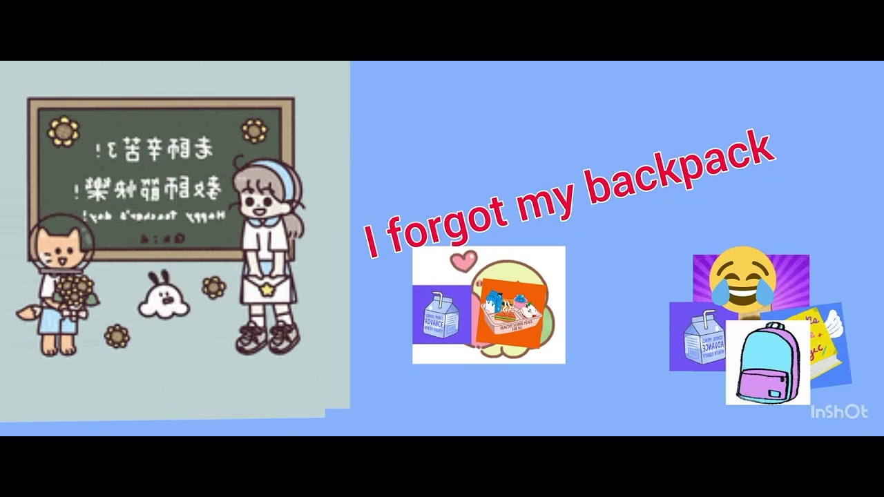 the first time I forgot my backpack and book 📙 - YouTube