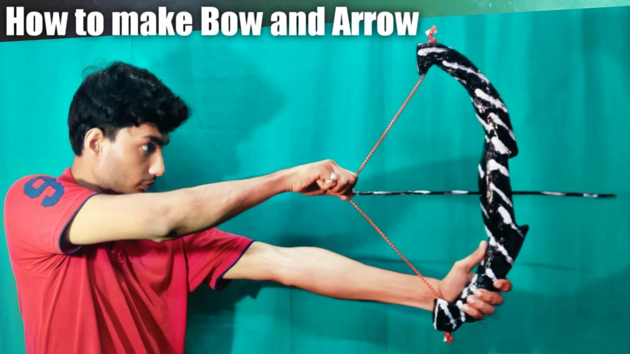 How To Make Bow And Arrow From Cardboard Broomstick And Paper Easy