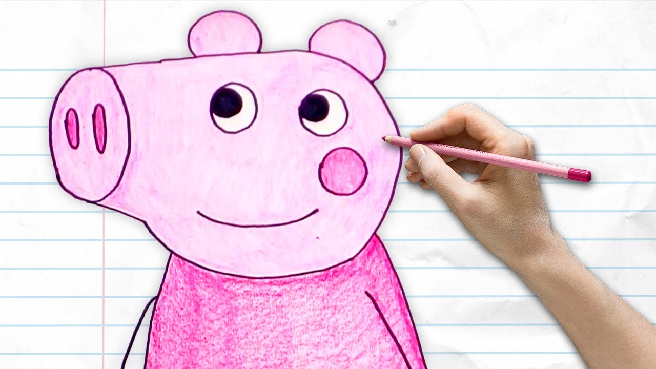 How to Draw Peppa Pig | Learn to Draw | Pocket Preschool - YouTube