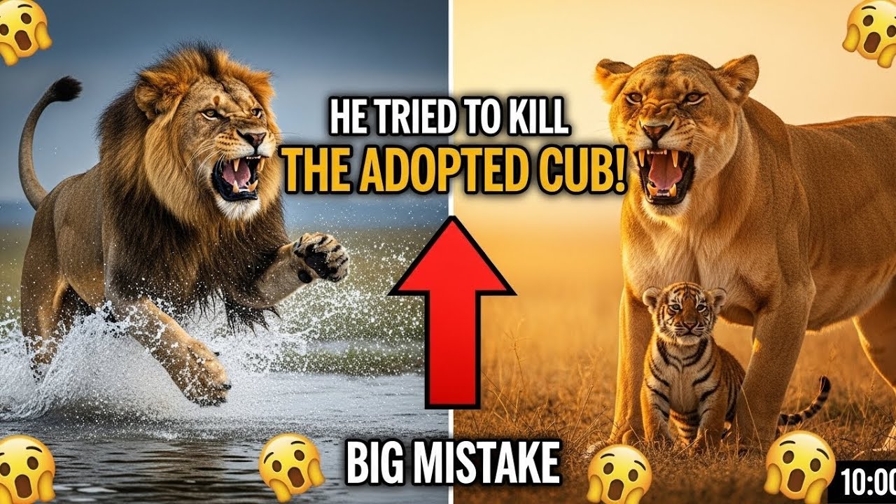 Male Lion Tried to Kill the Tiger Cub She Adopted. He Had No Idea What ...