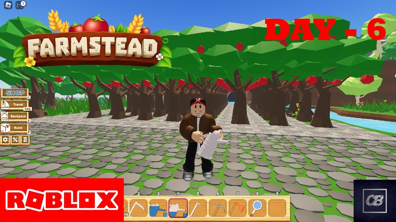 Completing apple tree farm in farmstead | Roblox | Day - 6 - YouTube