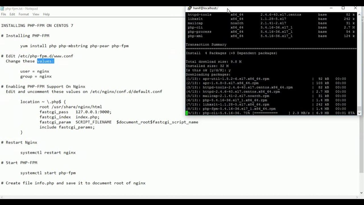 How to install PHP FPM on Centos and Integrate it with Nginx - YouTube