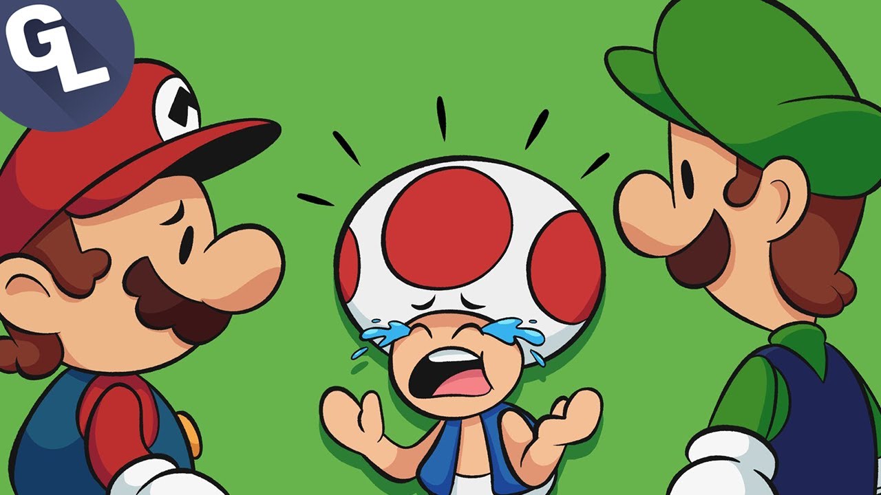 When Toad is sad about his massive noggin - YouTube