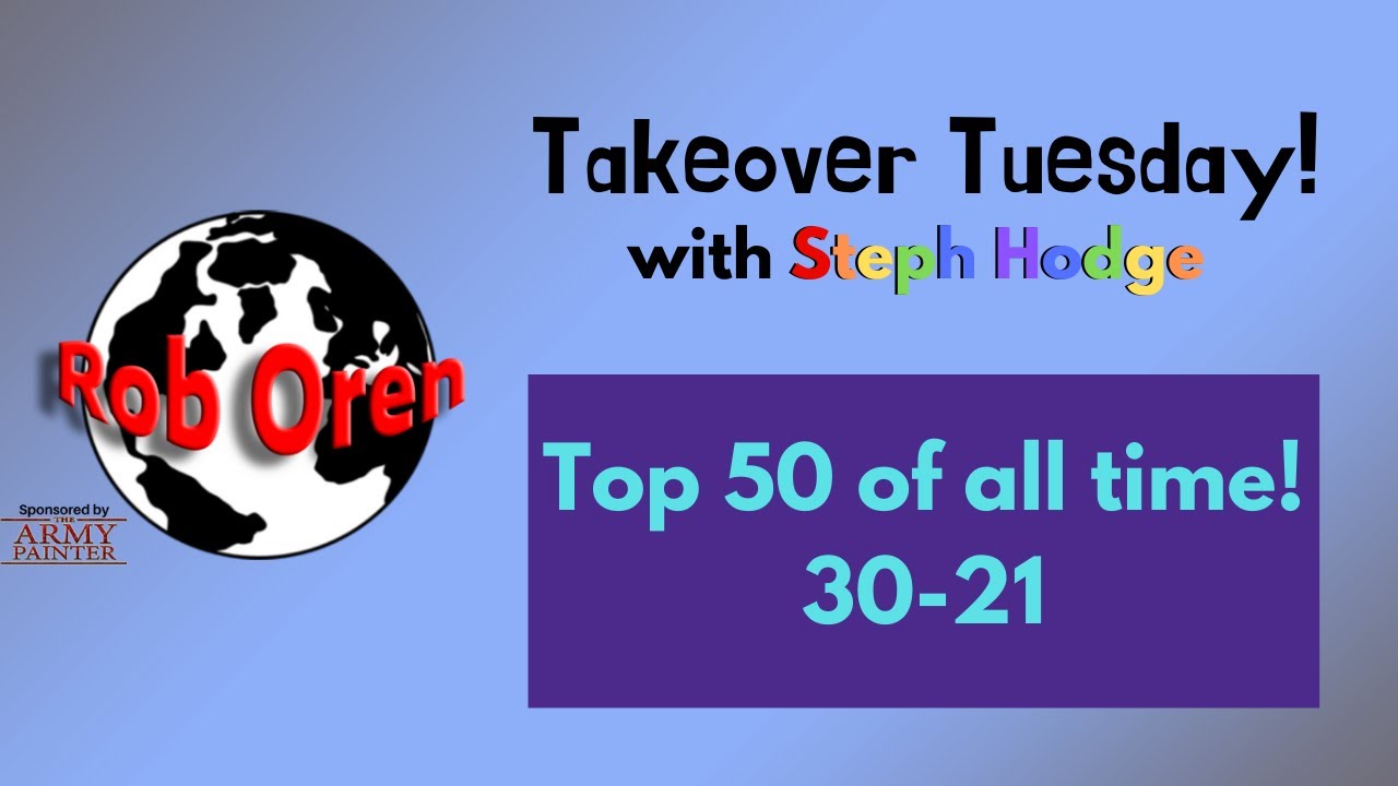 Takeover Tuesday! Steph's Top 50 of all Time: 30 - 21 - YouTube