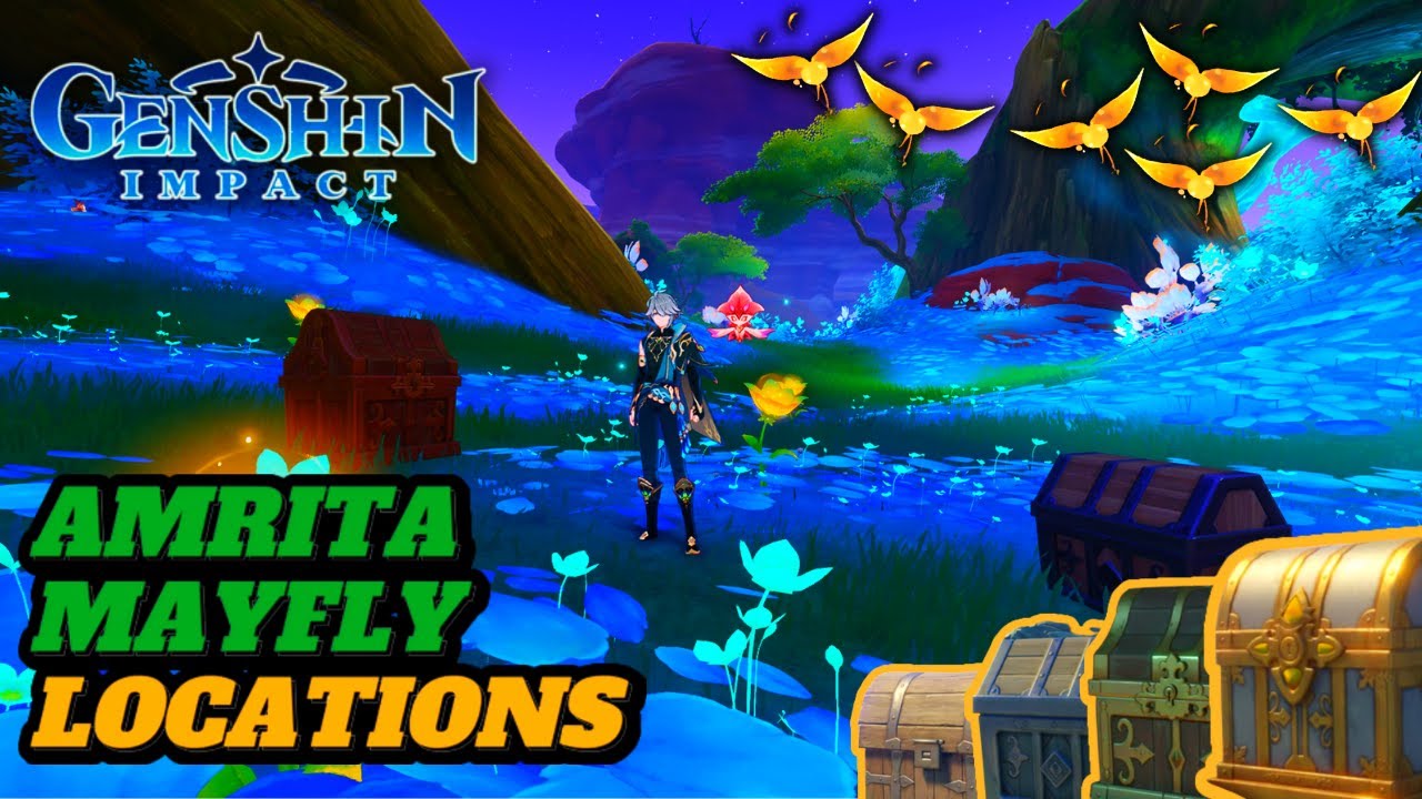 ALL AMRITA MAYFLY LOCATIONS! (GUIDE) | Genshin Impact - YouTube