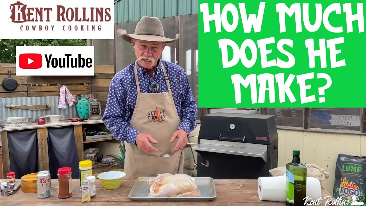 How much does COWBOY KENT ROLLINS make on YouTube? (cooking, recipes ...