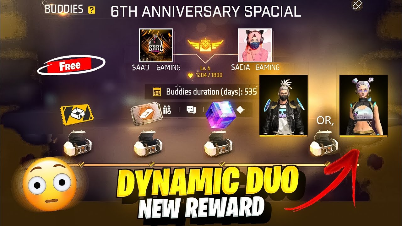 Dynamic Duo New Reward Free Fire | New Dynamic Duo | Add Your Photo As Avatar | Free Fire New ...