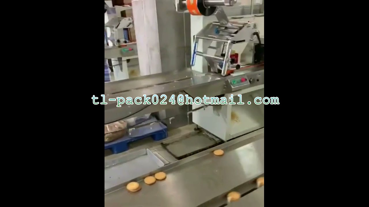 Auto Biscuit dual line flow wrapper,Auto Biscuit packaging machine,Biscuit auto flow packing ...