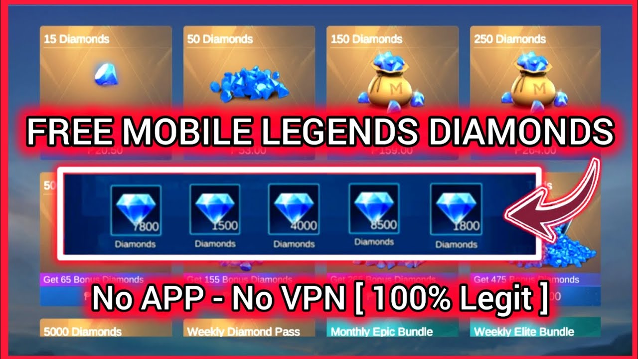 No App No VPN Mobile Legends Free Diamonds? Libreng Diamonds sa Mobile ...