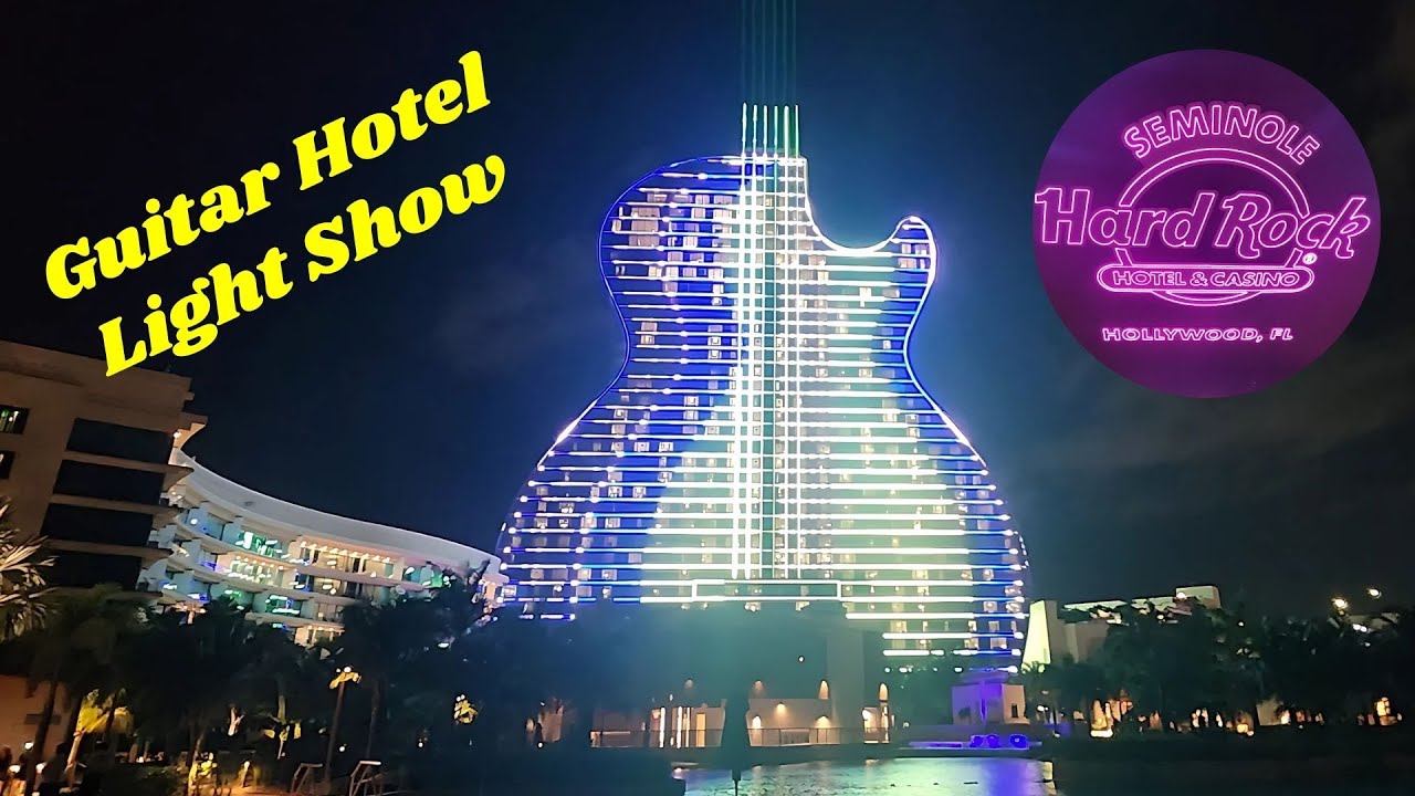 The Guitar Hotel Light Show at the Seminole Hard Rock Hotel & Casino ...