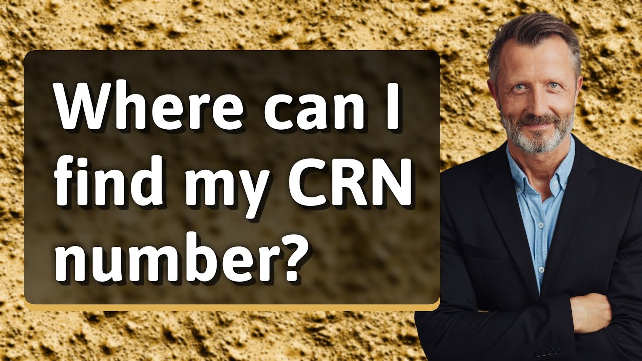 Where can I find my CRN number? - YouTube