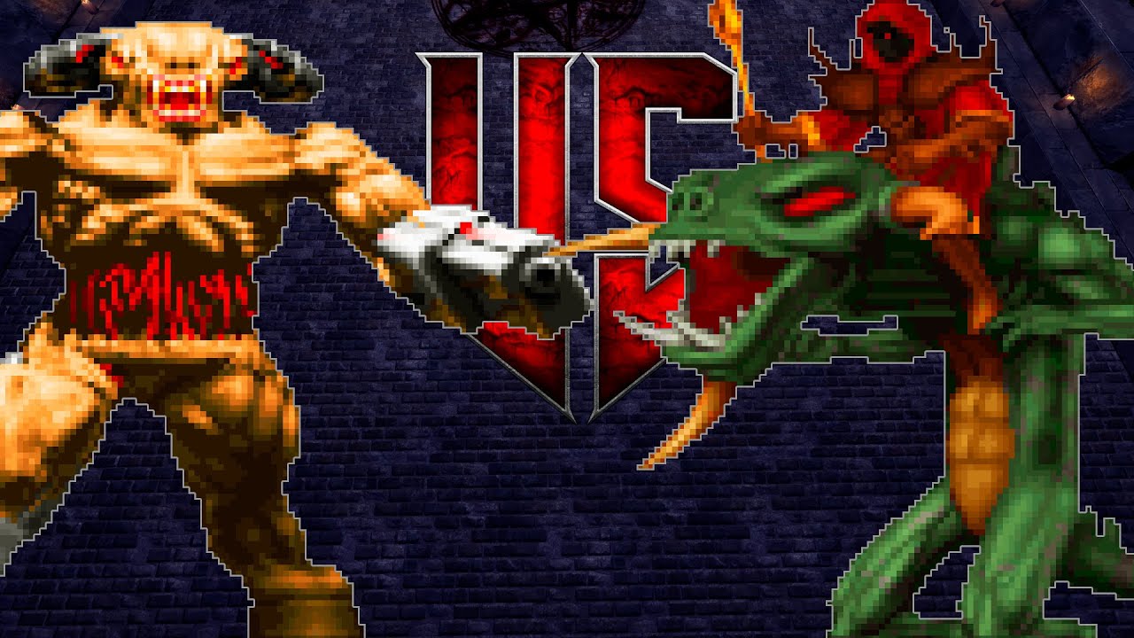 Cyberdemon vs D'Sparil - DOOM vs HERETIC Monster Infighting - Crossover ...