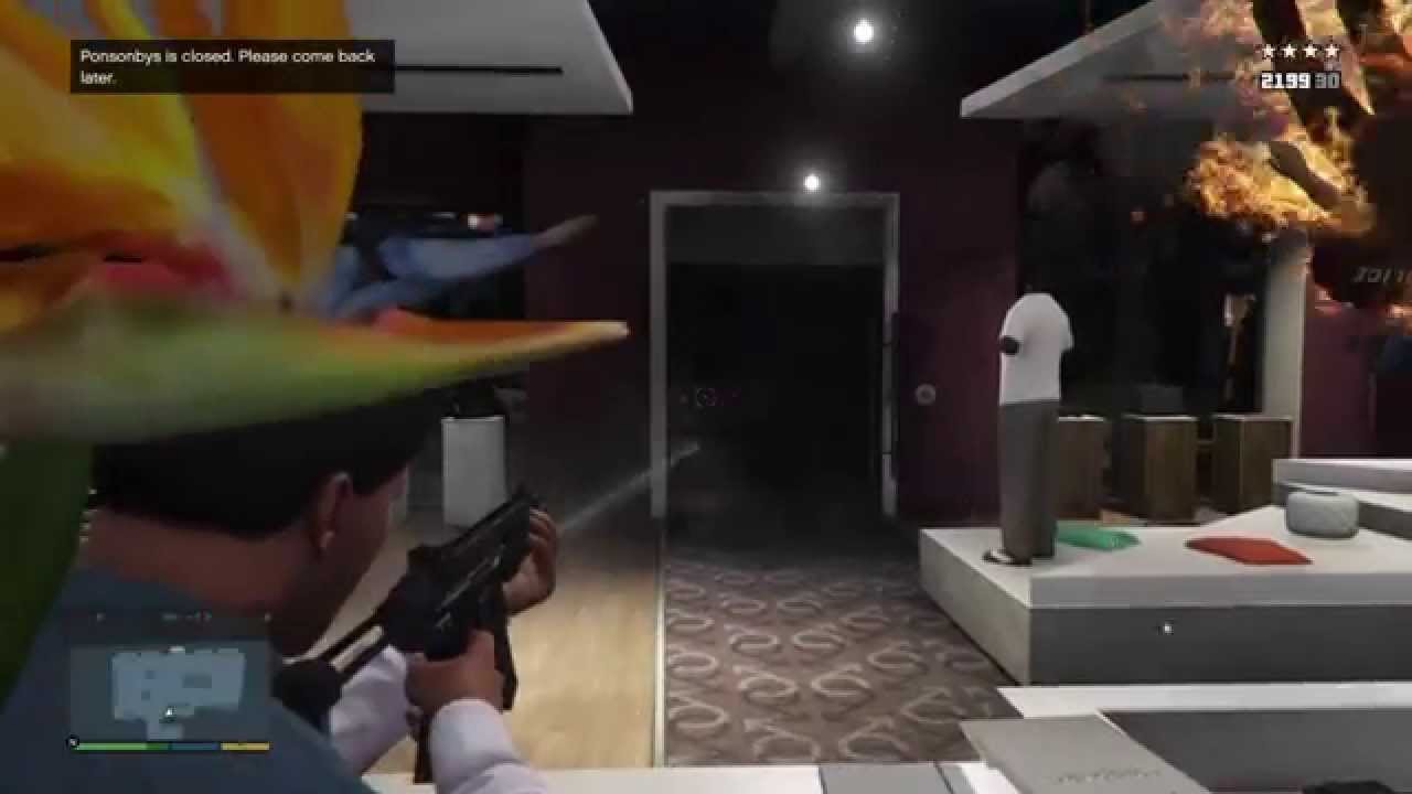 GTA V- Epic police shootout at Ponsonbys - YouTube