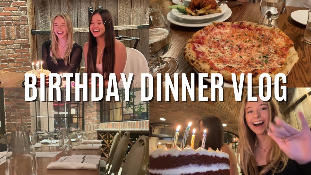 birthday dinner vlog! grwm, red velvet cake, dinner w friends - YouTube