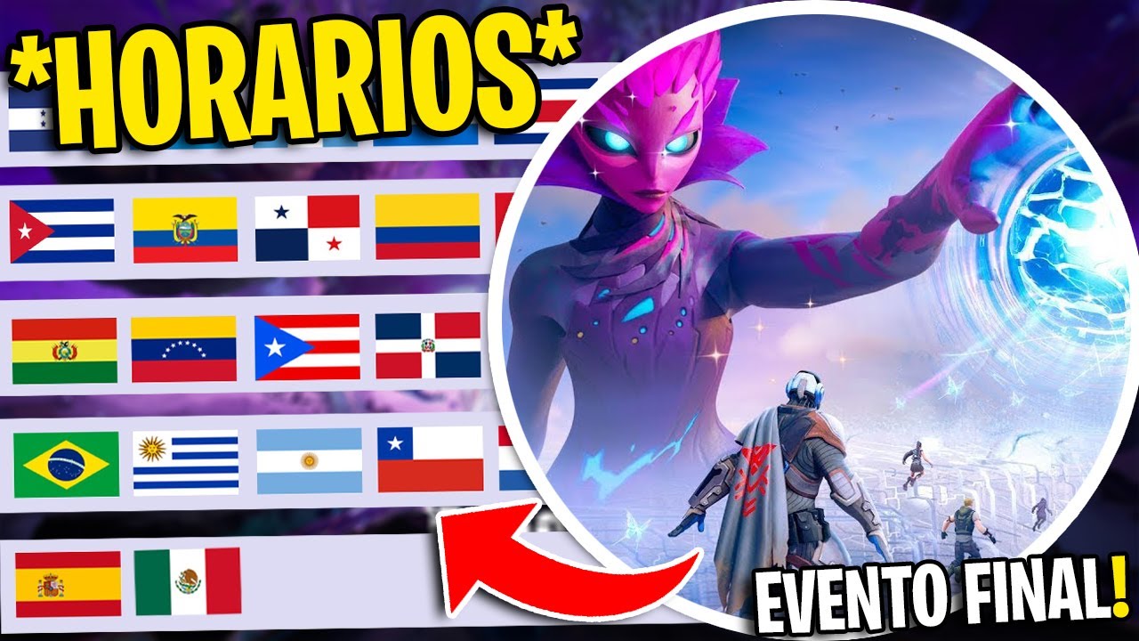 ¿A QUE HORA es EL *EVENTO FINAL* de FORTNITE CAPITULO 3? 😱⏰ HORARIOS ...