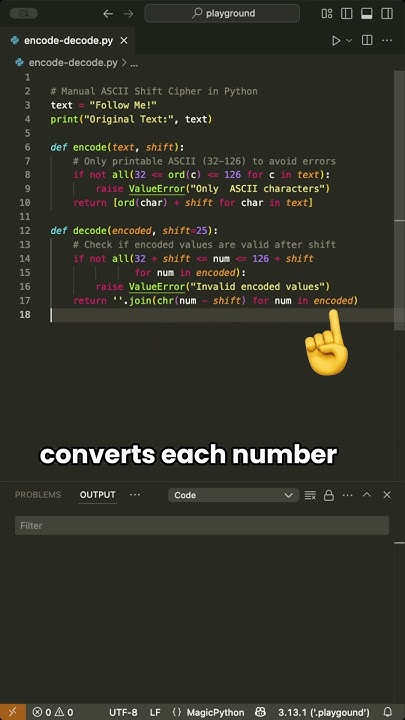 ENCODE And DECODE Your Secrets In Python With ASCII Cipher - YouTube