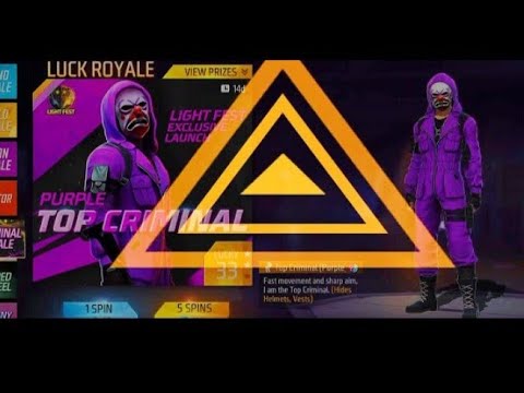 Criminal Royal In Free fire | Purple Criminal Bundle Return | Free fire ...