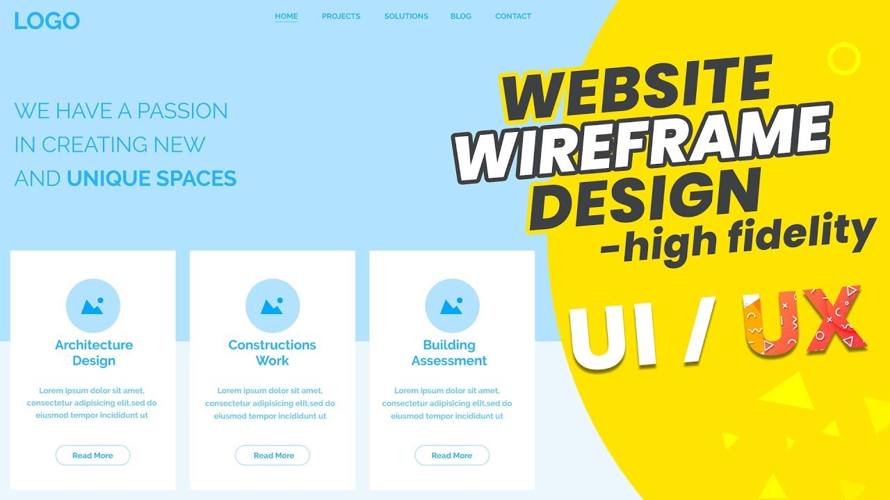 Wireframe | How to design high fidelity Website Wireframe | Ui/Ux ...