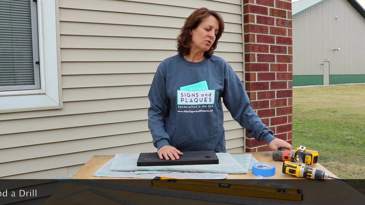 How To Hang a Sign With Keyhole Mounting - YouTube