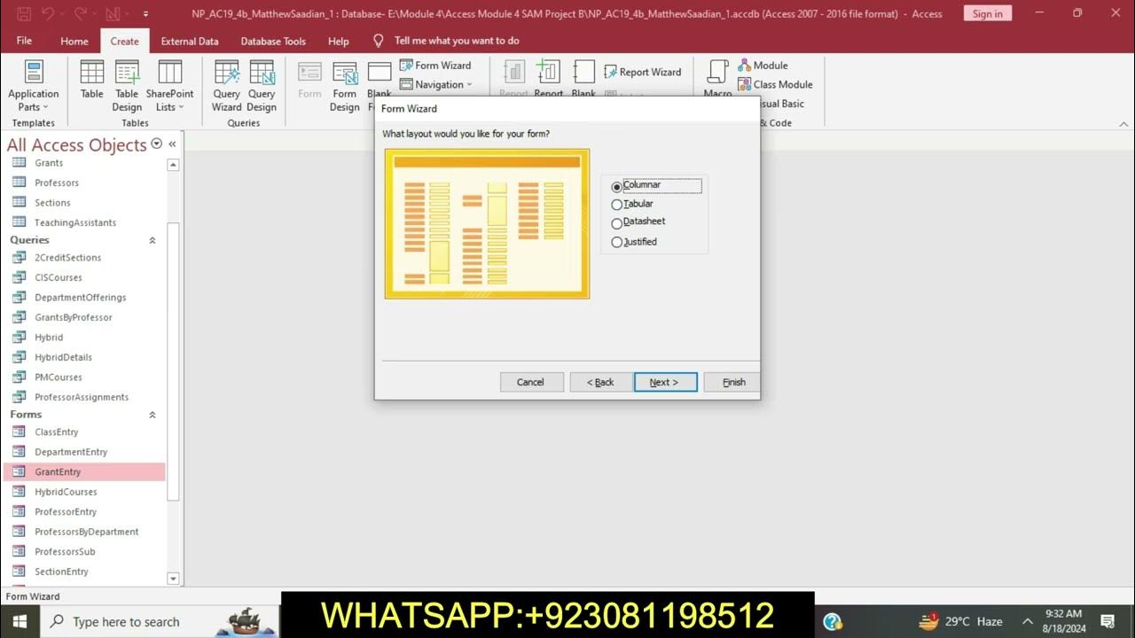 Access 2019 Module 4 SAM Project 1b | NP_AC19_4b | 2019 Module 4 SAM Project 1b - YouTube