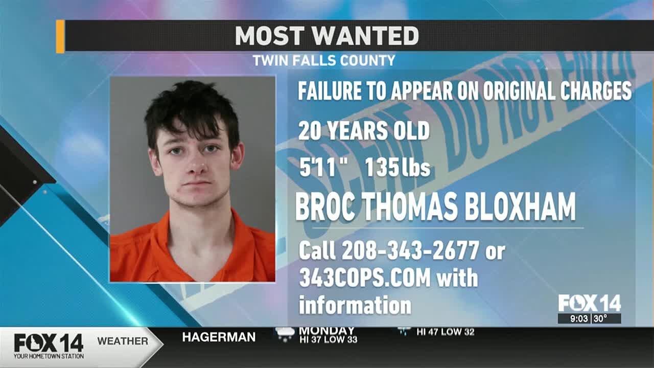 TWIN FALLS COUNTY MOST WANTED: Broc Thomas Bloxham - YouTube