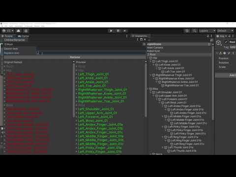 Unity Editor Children Renamer Turtorial (Renaming child Objects in the Hierarchy in the ...