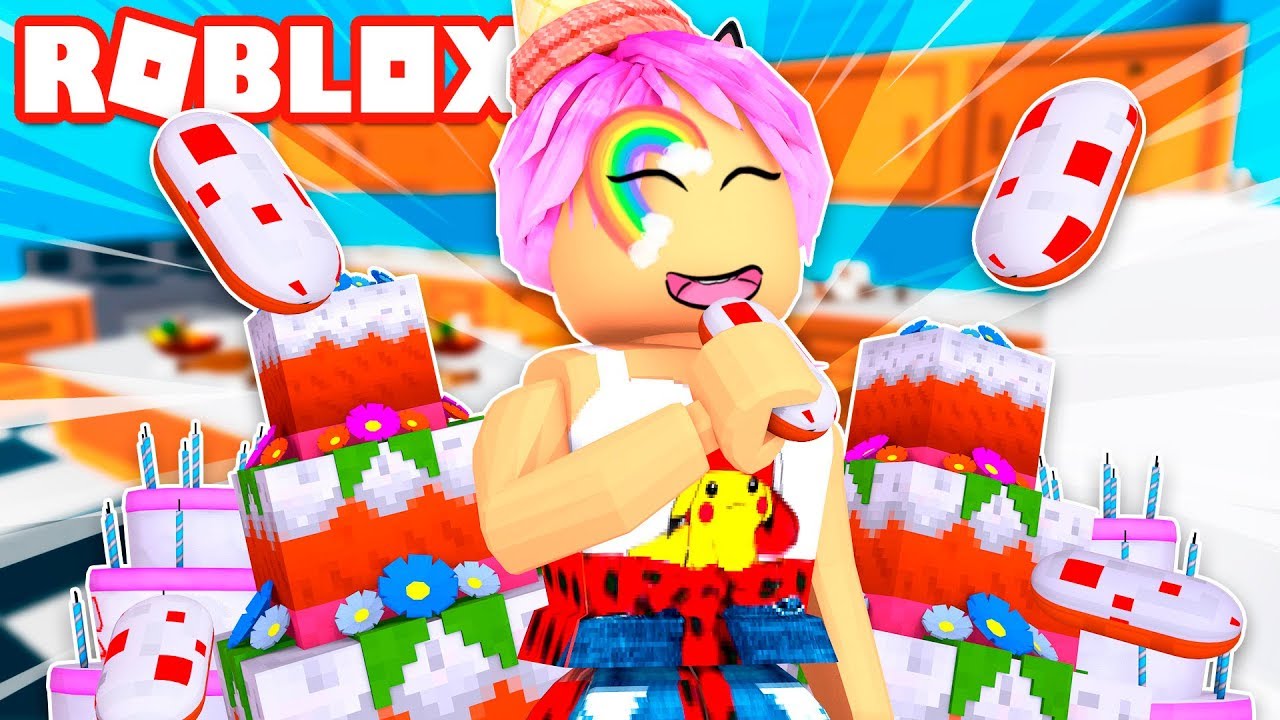COMIENDO PASTELES INFINITOS!! Roblox Cake Simulator - YouTube