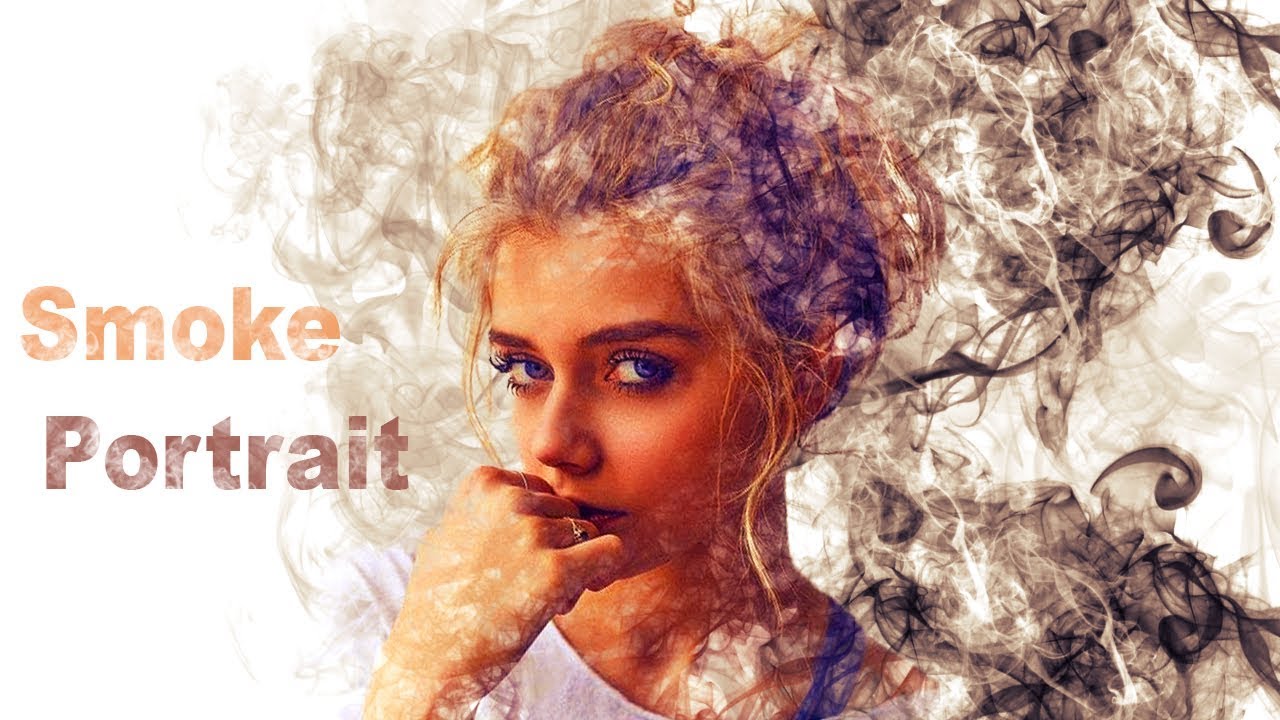 Photoshop tutorial/How to create a beautiful smoke portrait - YouTube