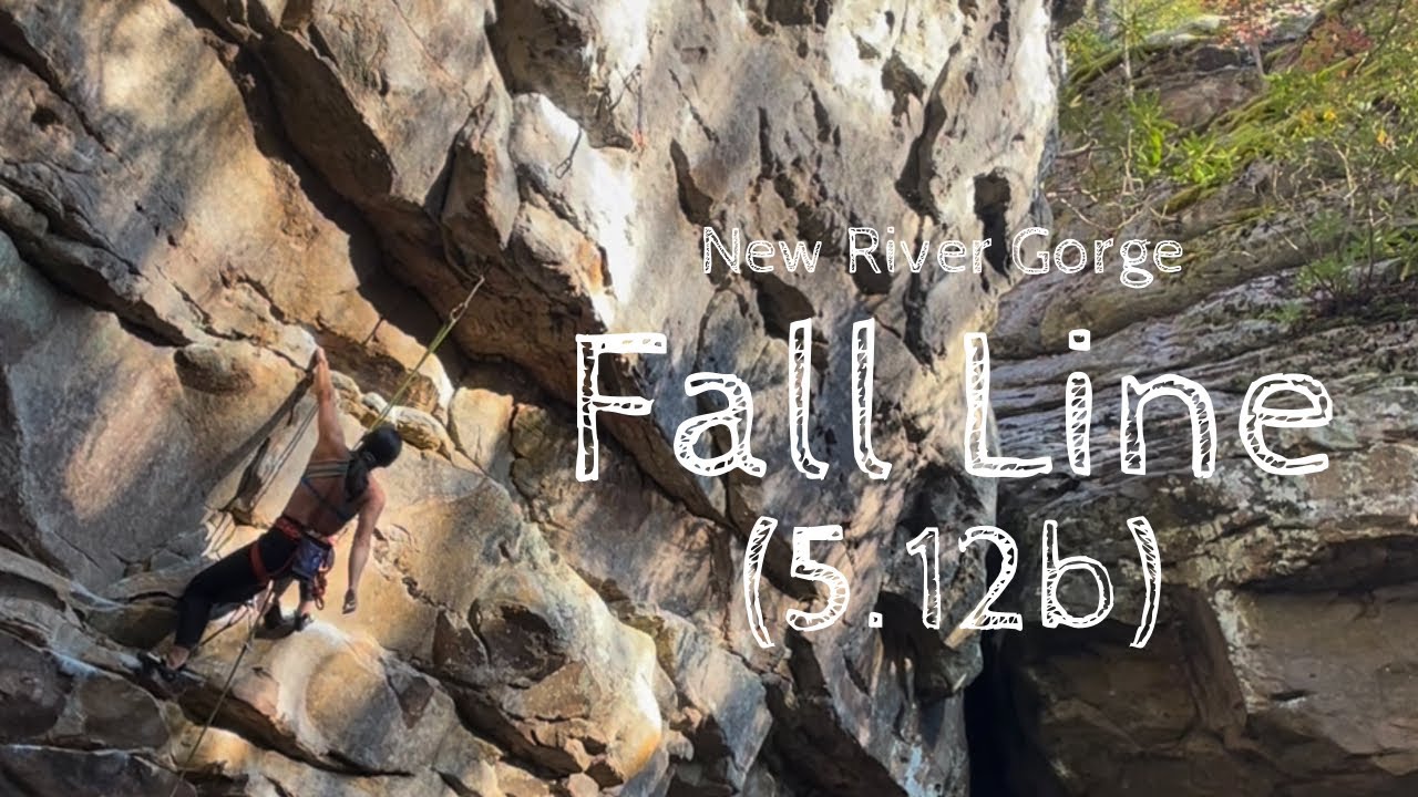 Fall Line (5.12b) — New River Gorge Climbing - YouTube