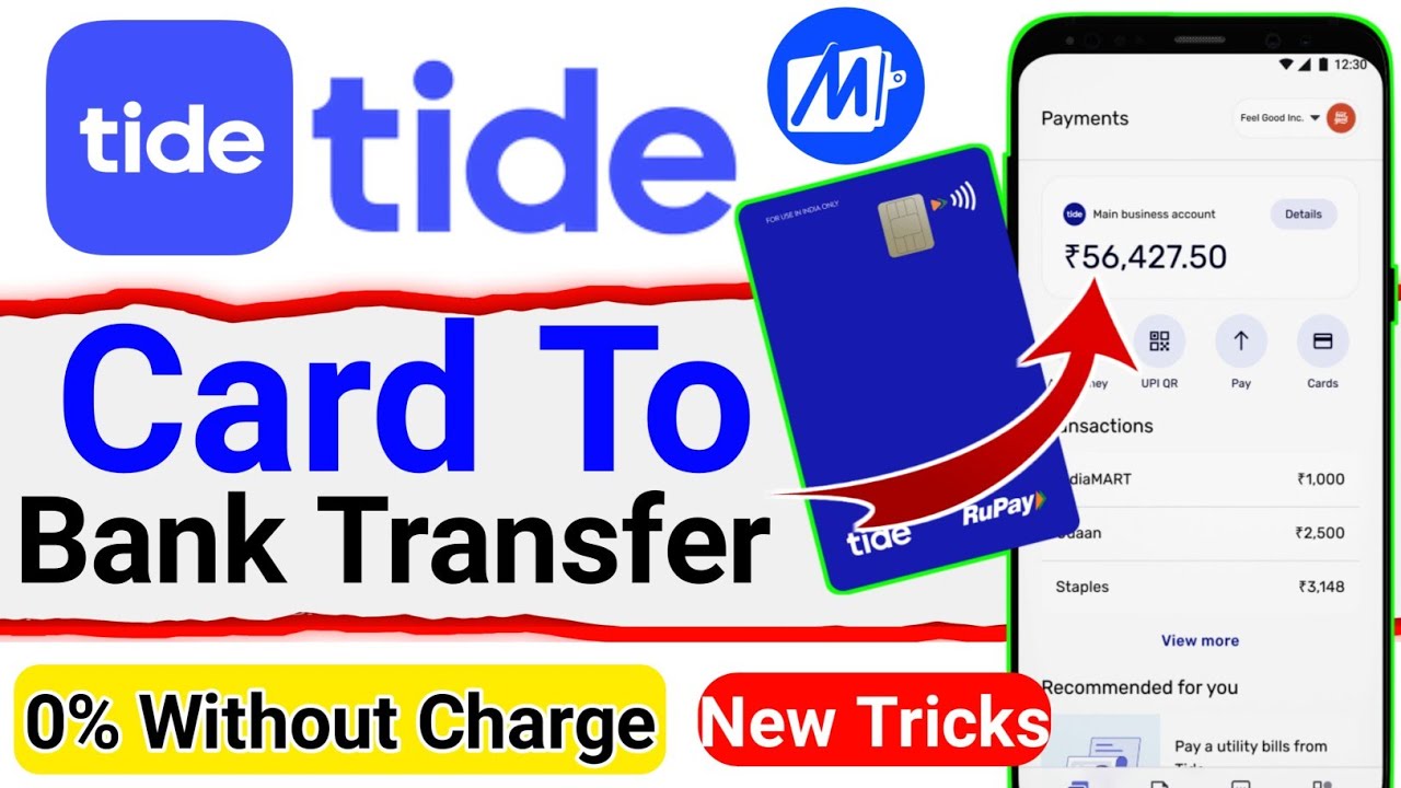 Tide Wallet To Bank Transfer 0% Charge में Instant | How To Transfer ...