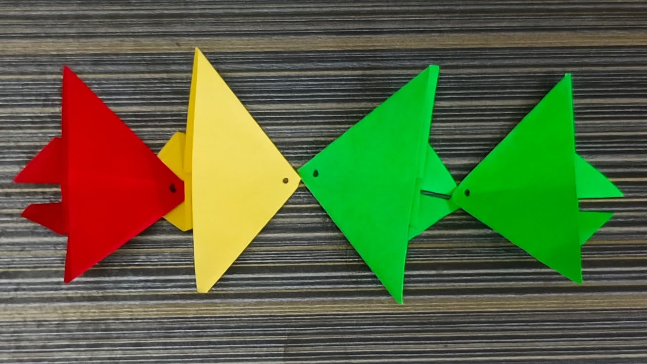 Diy paper 🐠 fish #trending #paperfish #viral - YouTube