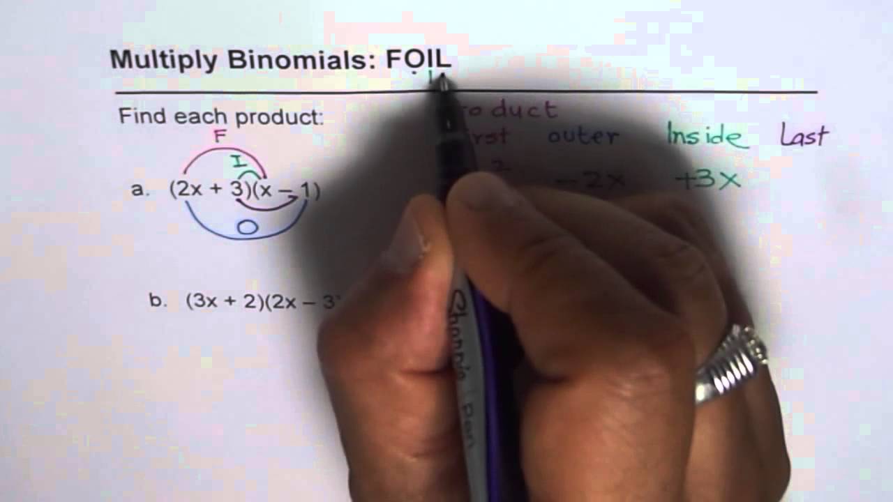 05 FOIL Distributive Multiplication of Binomials - YouTube