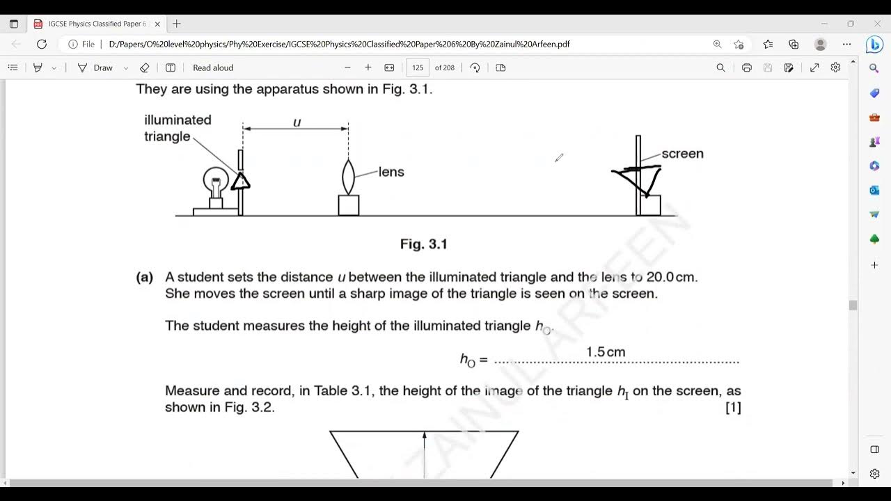 Light Experiments Question 2 Alternate to practicals IGCSE Physics - YouTube