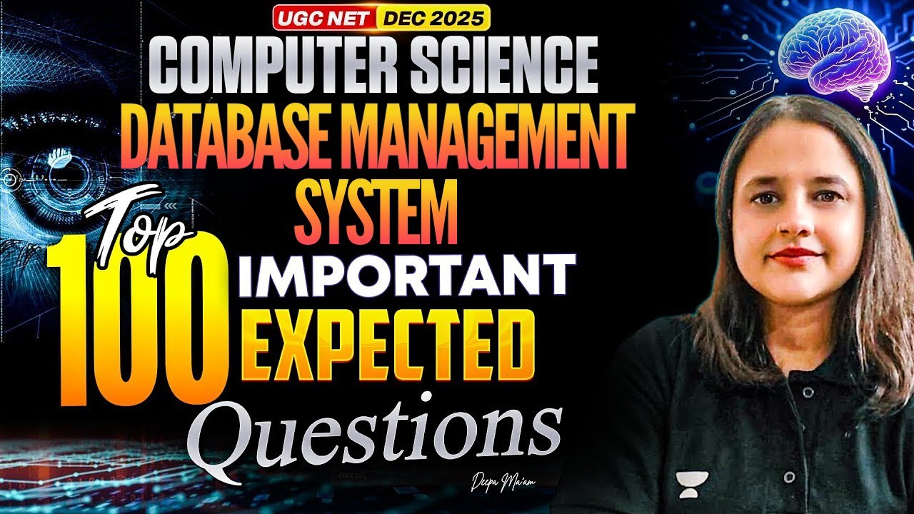 UGC NET Computer Science 2025 | Database Management System Most Exp ...