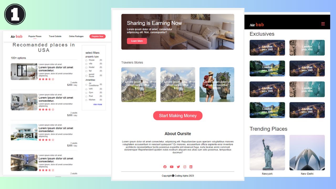 Creating Your Dream Vacation: Designing a Complete Travel Website from Scratch using html css ...