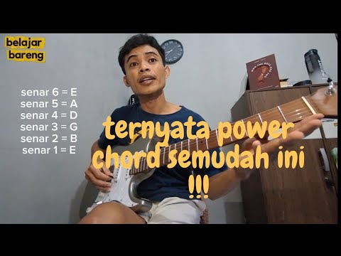Tutorial power chord (kunci) gitar yang mudah tanpa ribet - YouTube