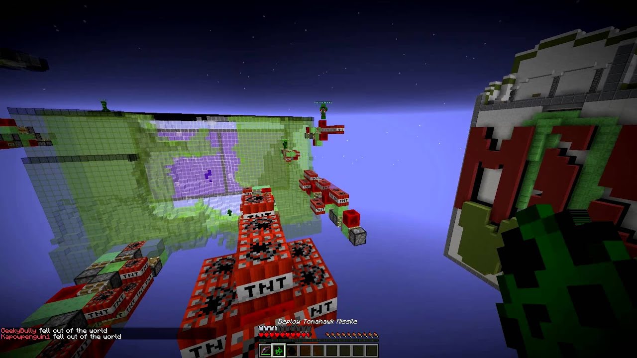 Minecraft Minigames: Missile wars - YouTube