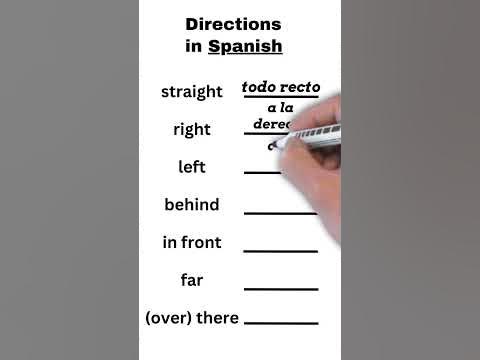Directions in Spanish - Learn Spanish - YouTube