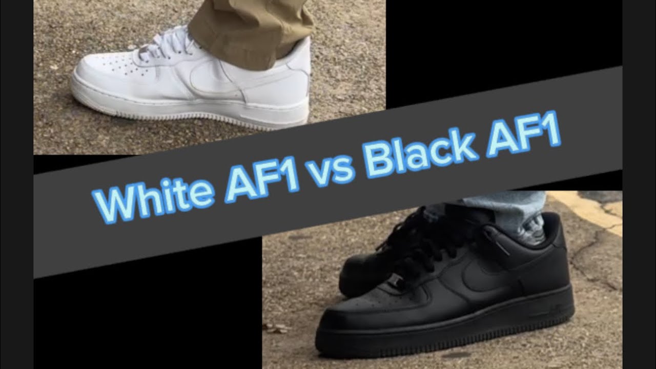 White AF1 vs Black AF1 Barber edition (Props‼️‼️) - YouTube